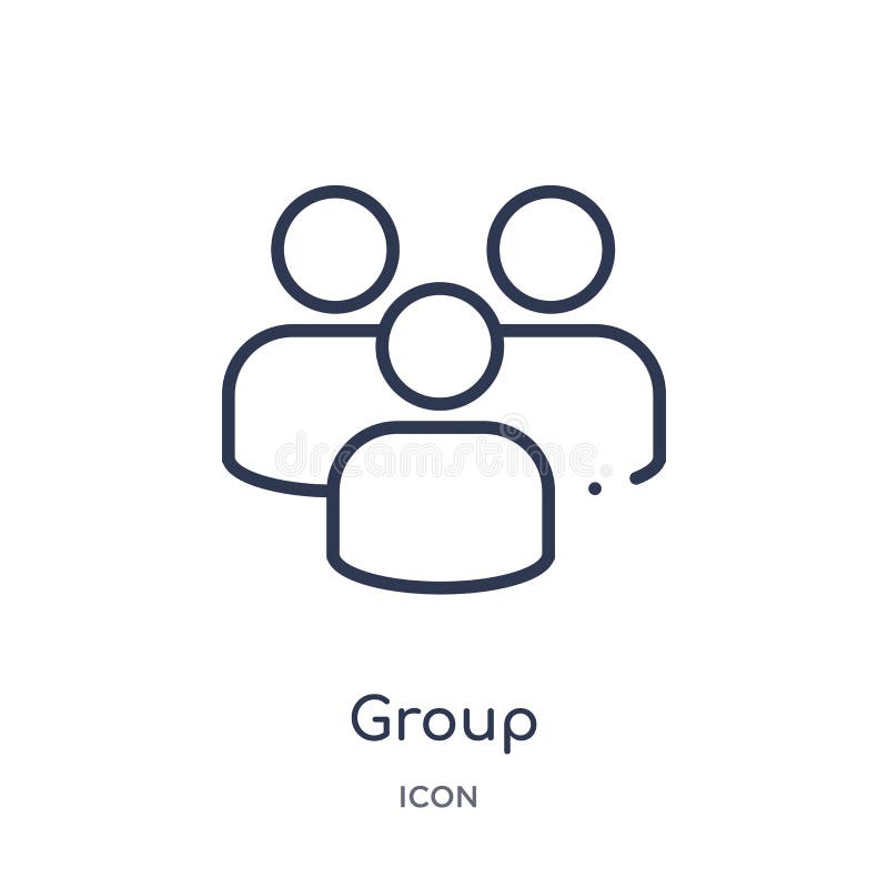 Linear Group Icon from Customer Service Outline Collection. Thin Line ...