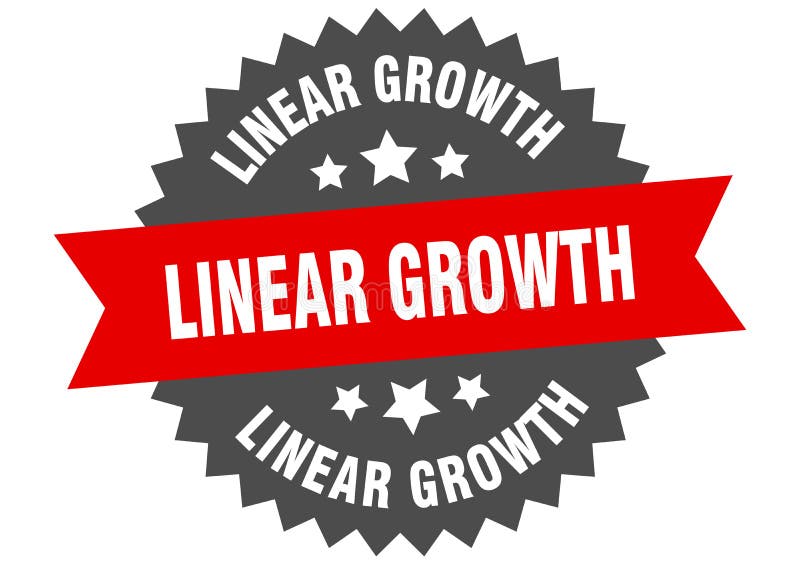 Linear Growth Banner Template. Ribbon Label Sign. Sticker Stock Vector ...