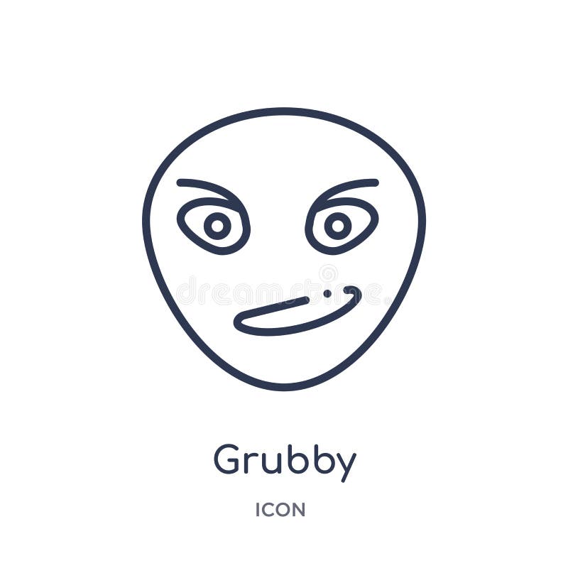 Grubby Icon in Trendy Design Style. Grubby Icon Isolated on White ...