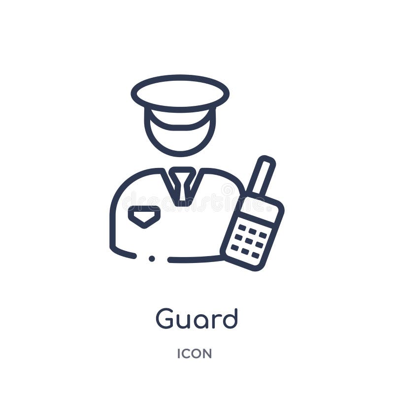 Guard outline stock illustration. Illustration of uniform - 14184097