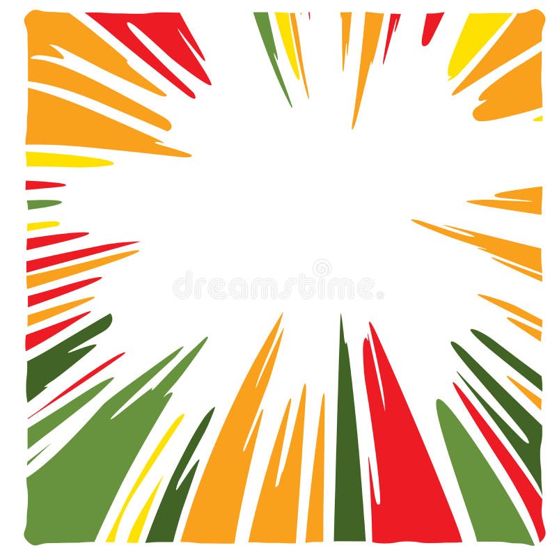 Linear Hand Drawing Curved Light Rays, Comic Speech Bubble Stock Vector ...