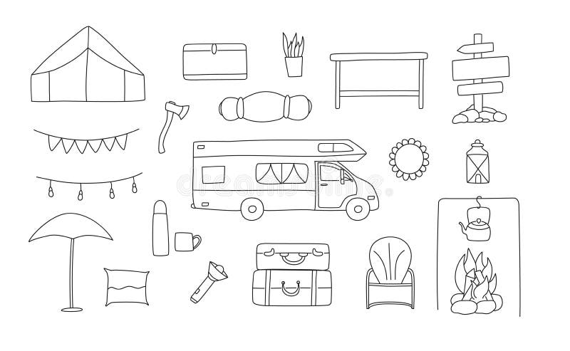 Rv Coloring Pages Stock Illustrations – 11 Rv Coloring Pages Stock ...