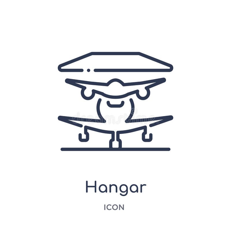 Linear Hangar Icon From Airport Terminal Outline Collection Thin Line