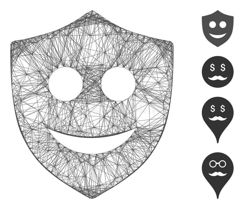 Happy Shield cartoon stock illustration. Illustration of cheerful ...