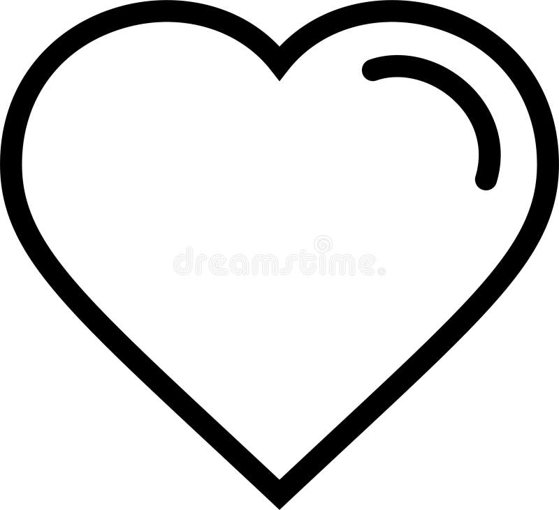 Linear-style Heart Icon As a Concept of Love and Affection Stock Vector ...