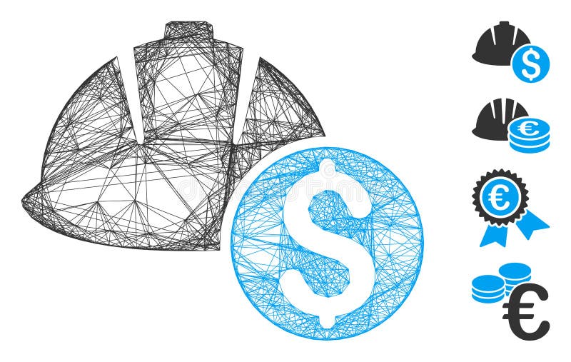 Linear Helmet Price Vector Mesh Stock Illustration - Illustration of ...