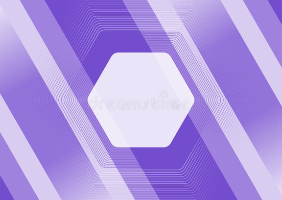 Linear Hexagonal Shapes on the Violet Striped Minimal Background Stock ...