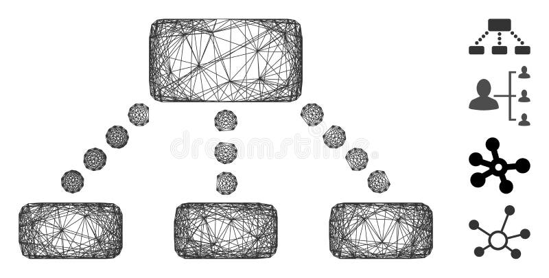 Linear Hierarchy Structure Icon from Business Outline Collection. Thin Line Hierarchy Structure ...
