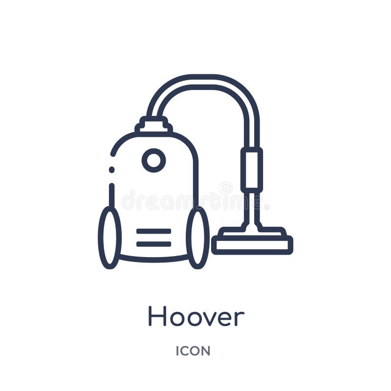 Outline Hoover Vector Icon. Isolated Black Simple Line Element ...