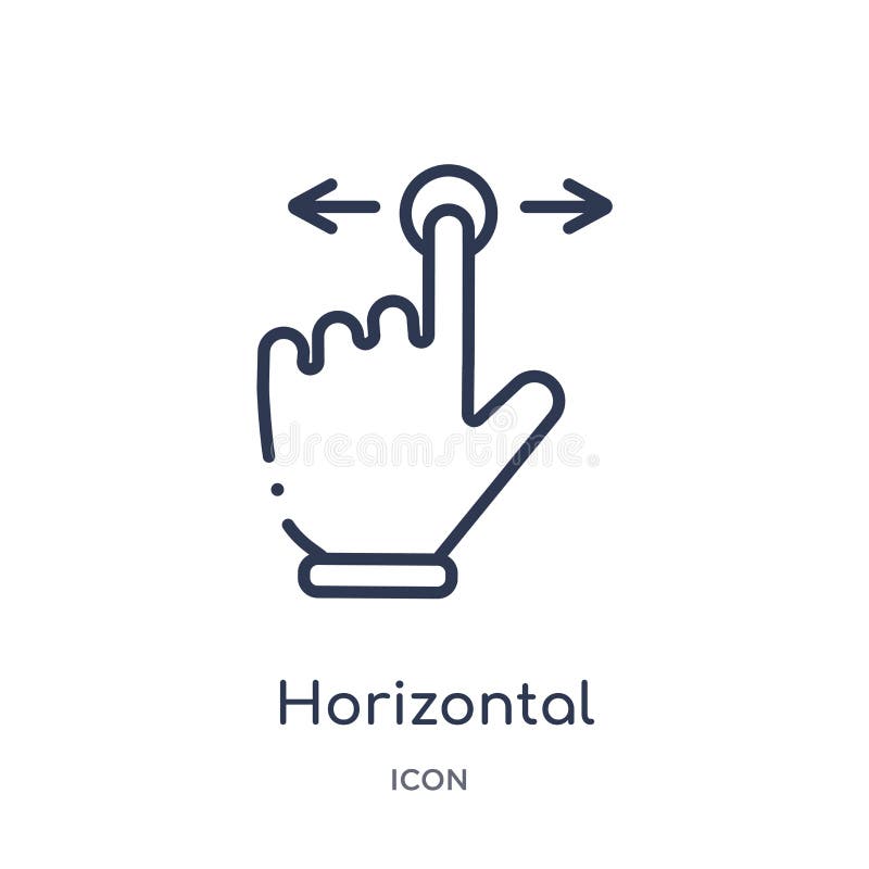 Horizontal Scroll Gesture Icon in Trendy Design Style. Horizontal ...