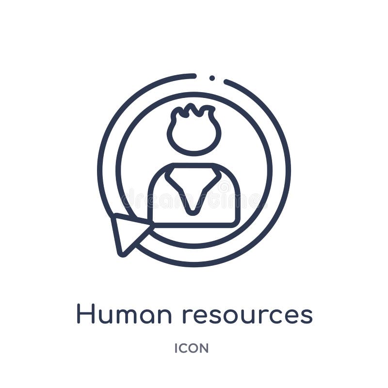 Linear Human Resources Icon from Human Resources Outline Collection ...
