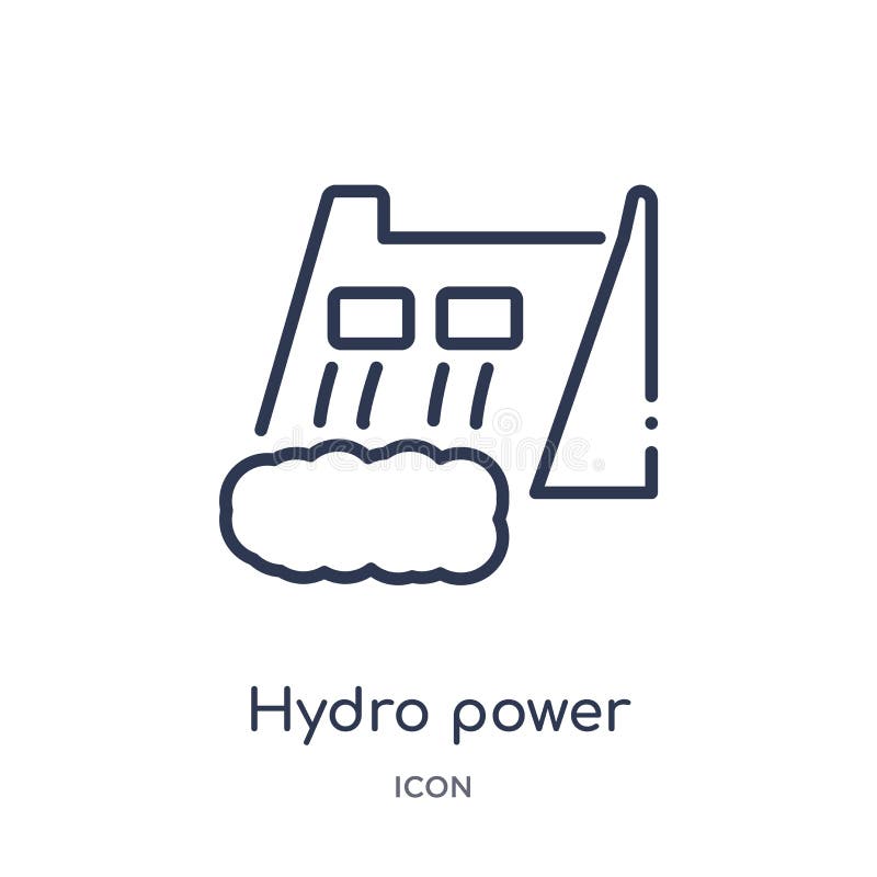 Linear Hydro Power Icon from Ecology Outline Collection. Thin Line ...
