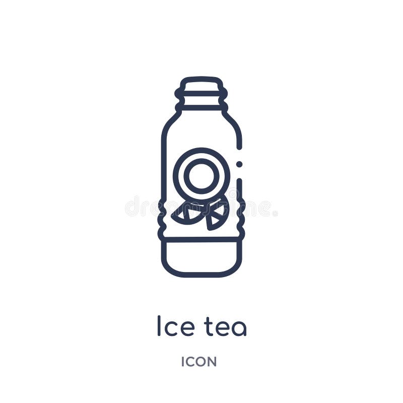 Linear Ice Tea Icon from Drinks Outline Collection. Thin Line Ice Tea ...