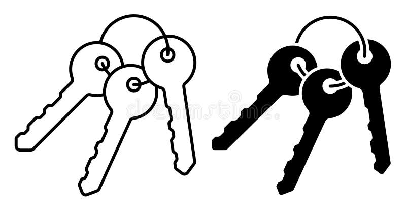 Door Keys Outline Black White Stock Illustrations – 658 Door Keys ...