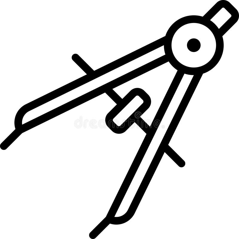 Linear Icon Compass for Drafting As an Editable Outline for Your Design ...