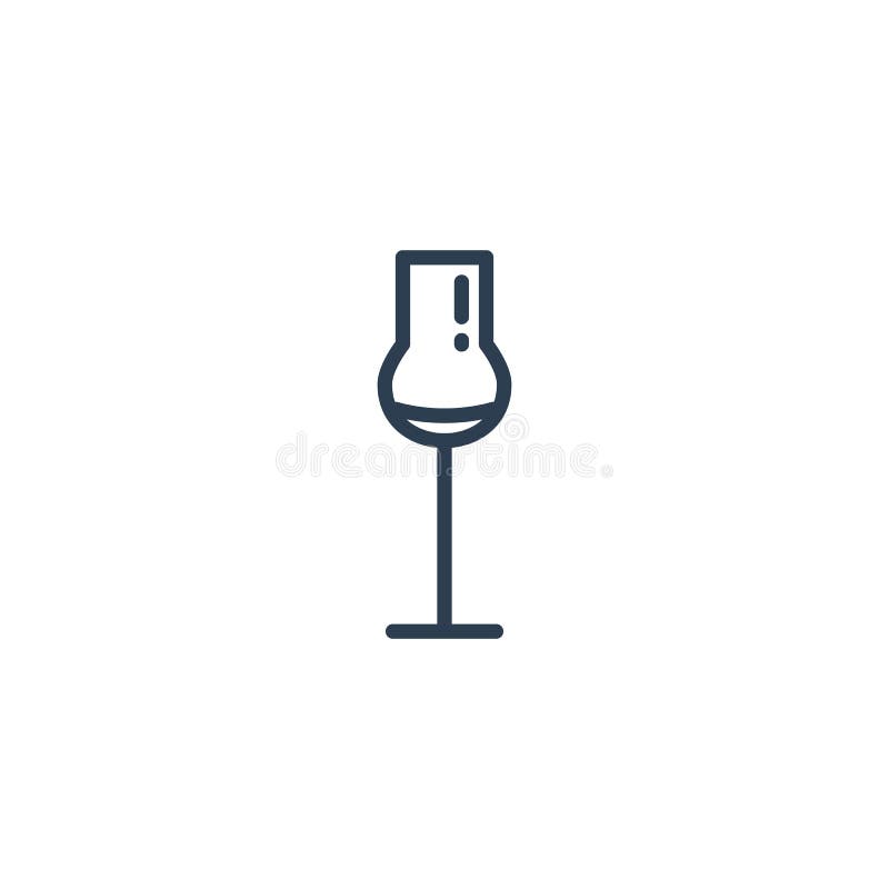 Grappa Cocktail Glass Cup Line and Fill Style Icon Vector Design Stock ...