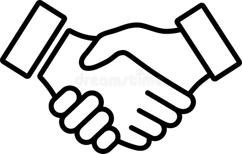 Linear Icon of Handshake As Concept of Trust and Support Stock Vector ...