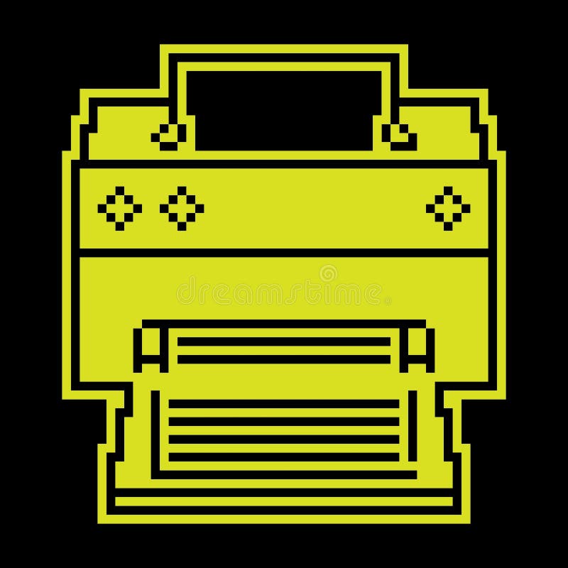 Linear Icon. Inkjet Printer Perspective Front View Stock Vector ...