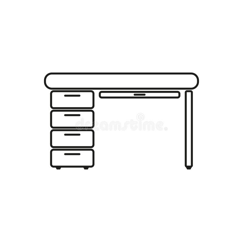 Linear Icon with Table Icon. Meeting Icon Set. Vector Illustration ...