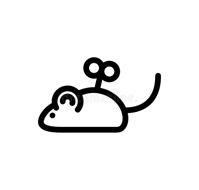 Linear Icon of Wind Up Toy Rat. Stock Vector - Illustration of sign ...