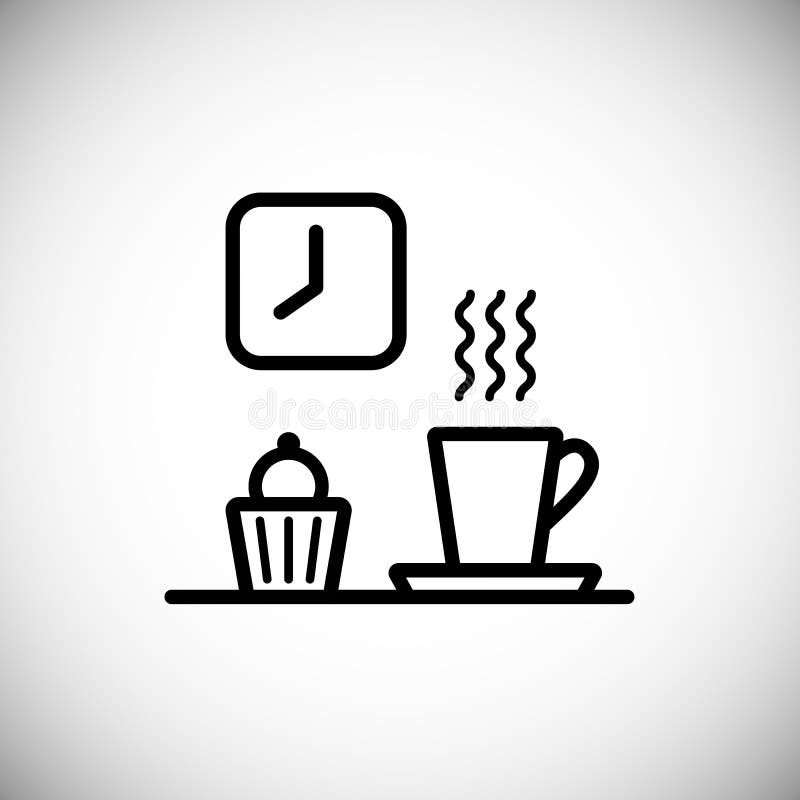 Linear Icons. Set Elements of Classic Coffee Time. Cup, Espresso ...