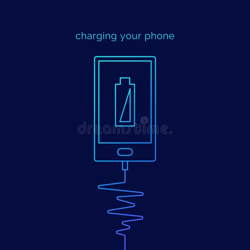 Charging Phone Stock Illustrations – 6,179 Charging Phone Stock ...