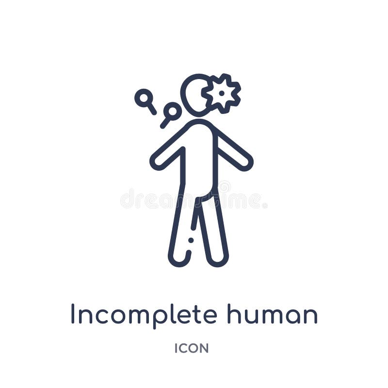 Incomplete Human Icon in Trendy Design Style. Incomplete Human Icon ...