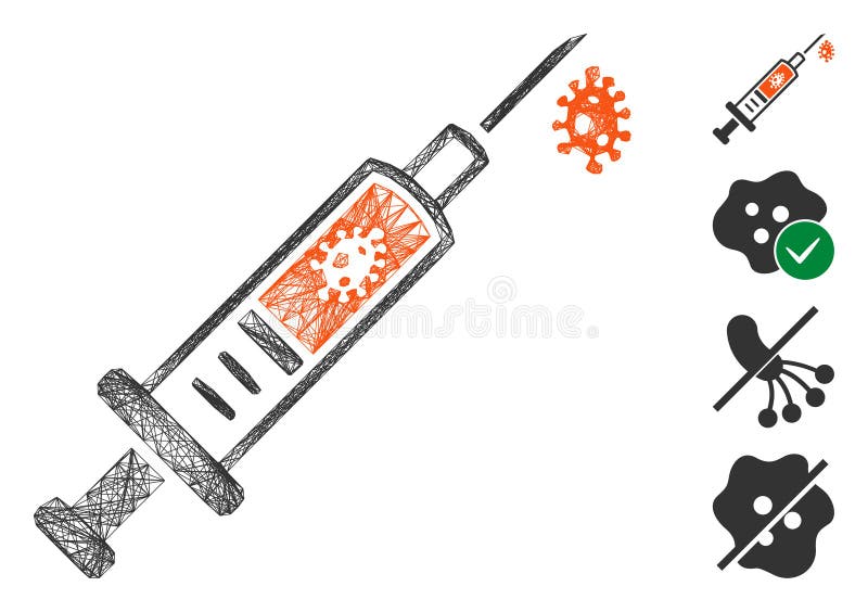 Linear Infection Injection Vector Mesh Stock Illustration ...