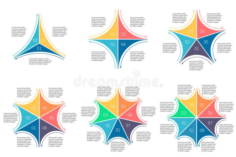 Linear Infographics Set. Diagrams for Presentation. Stock Vector ...