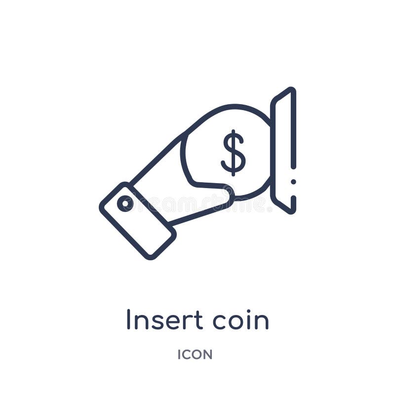 Linear Insert Coin Icon from Ecommerce and Payment Outline Collection ... Linear Insert Coin Icon from Ecommerce and Payment Outline Collection ...
