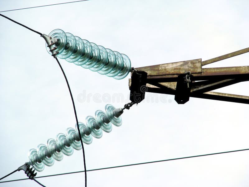 Power Substation with Red Warning Sign Stock Image - Image of danger ...