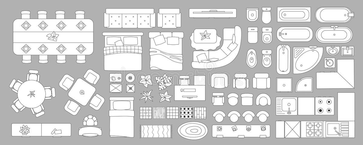 Interior Elements Top View Stock Illustrations – 2,115 Interior Elements Top View Stock ...