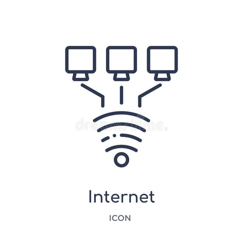 Linear Internet Connection Icon From Internet Security And Networking