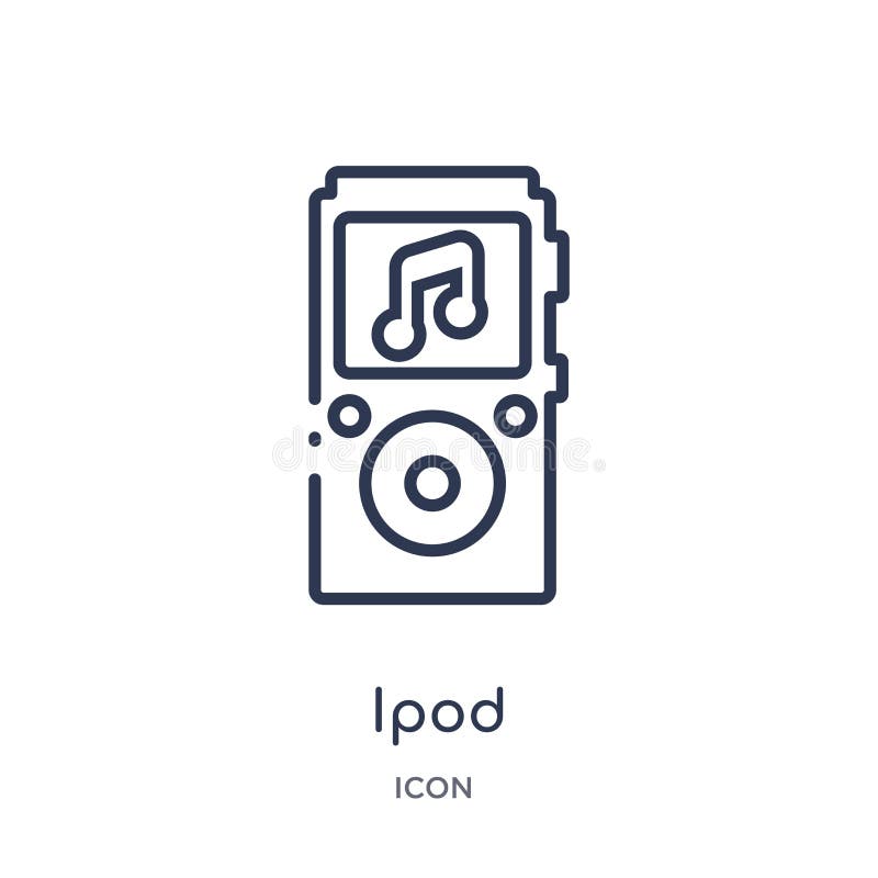 Big Ipod Icon in Trendy Design Style. Big Ipod Icon Isolated on White ...