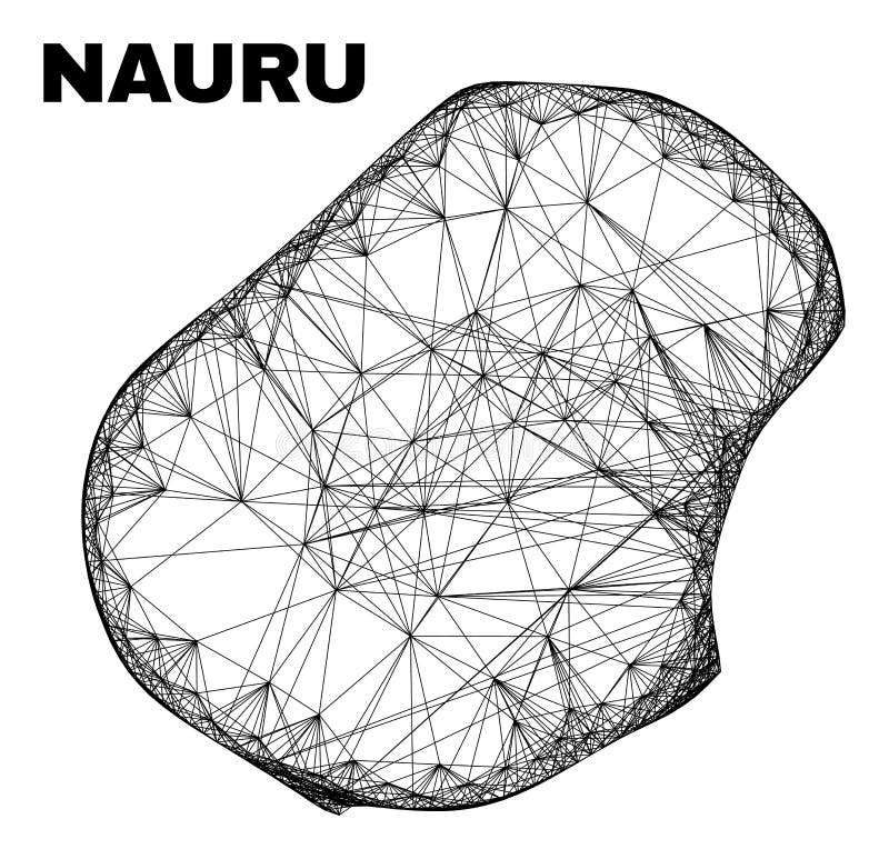 Linear Irregular Mesh Nauru Map Stock Vector Illustration Of Island Abstract 228032745