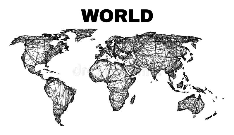 Irregular Mesh World Map Stock Illustrations – 15 Irregular Mesh World ...