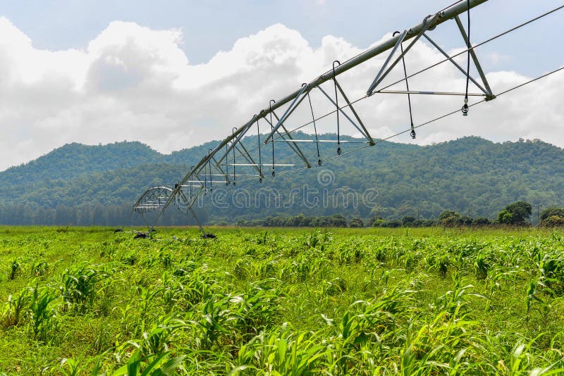 Automatic Linear Irrigation System Stock Image - Image of countryside ...