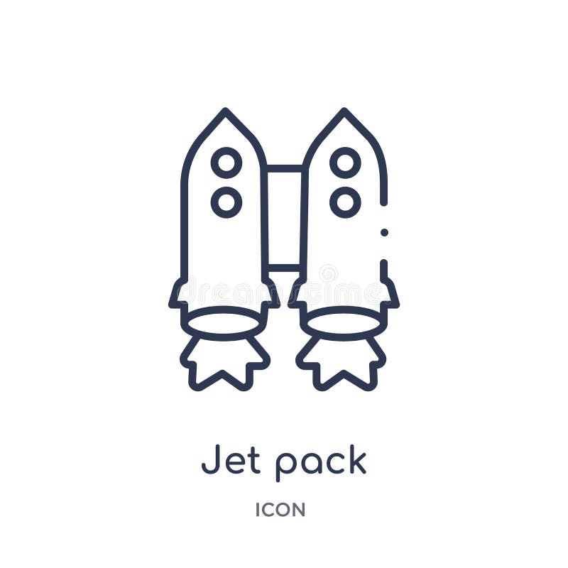 Linear Jet Pack Icon from Astronomy Outline Collection. Thin Line Jet ...