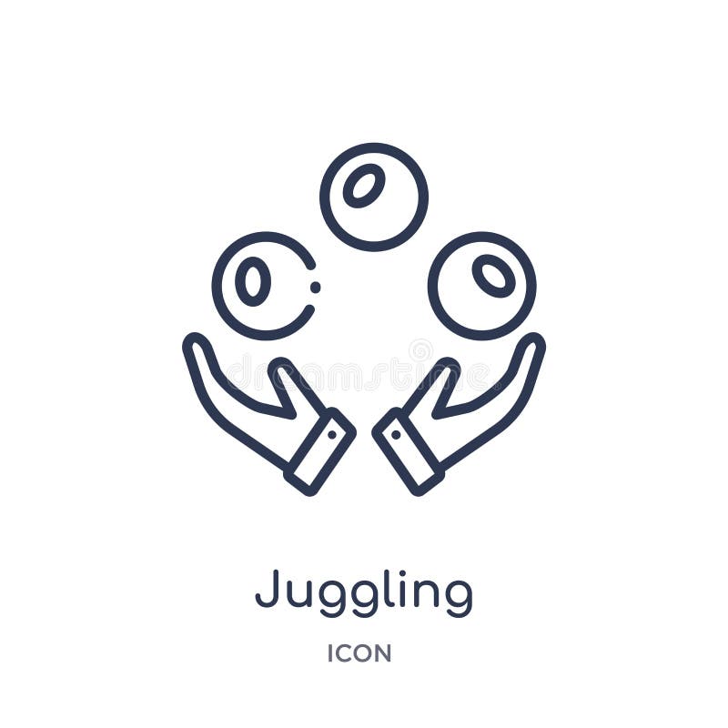 Linear Juggling Icon from Circus Outline Collection. Thin Line Juggling ...