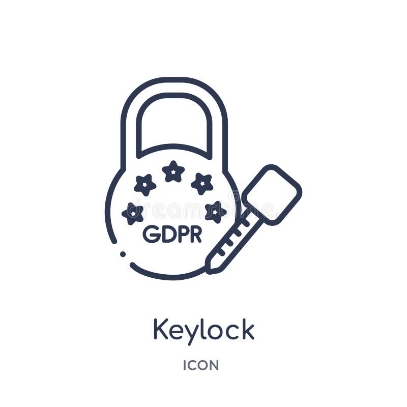 Linear Keylock Icon from Gdpr Outline Collection. Thin Line Keylock ...