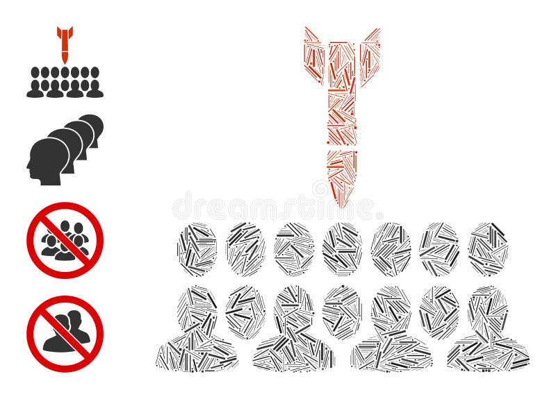 Linear Kill All the People Icon Vector Collage Stock Vector ...