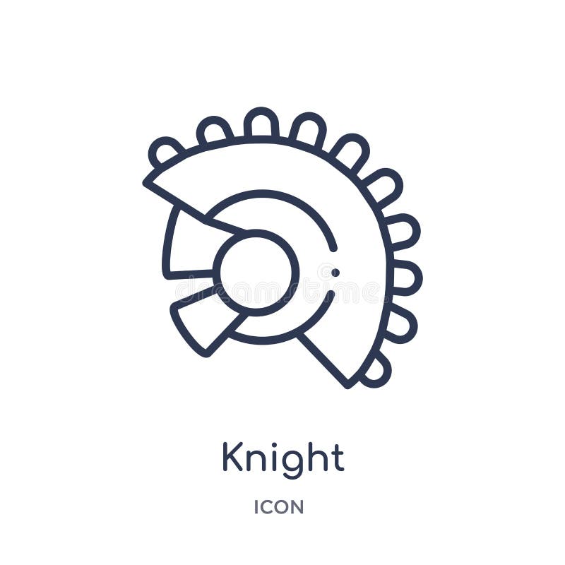 Linear Knight Icon from Education Outline Collection. Thin Line Knight ...
