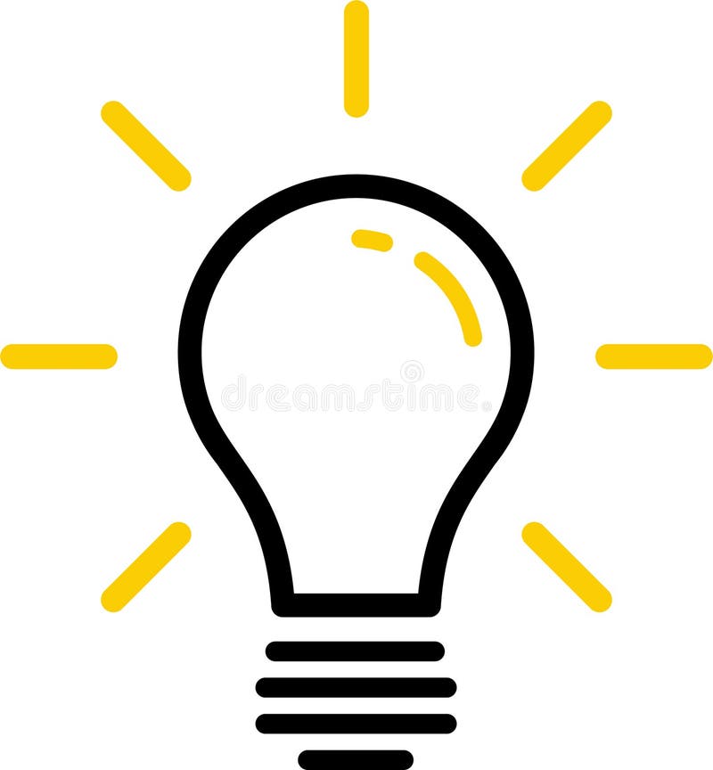 Linear Lamp Icon As an Innovation or Startup Concept Stock Vector ...