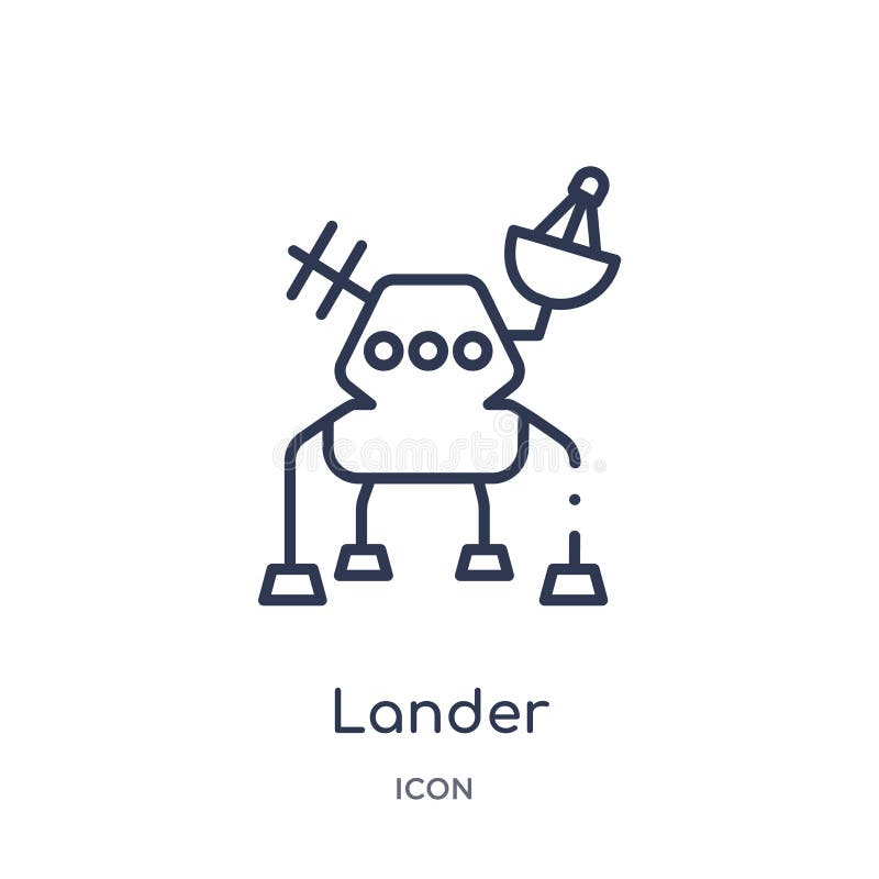 Linear Lander Icon from Astronomy Outline Collection. Thin Line Lander ...