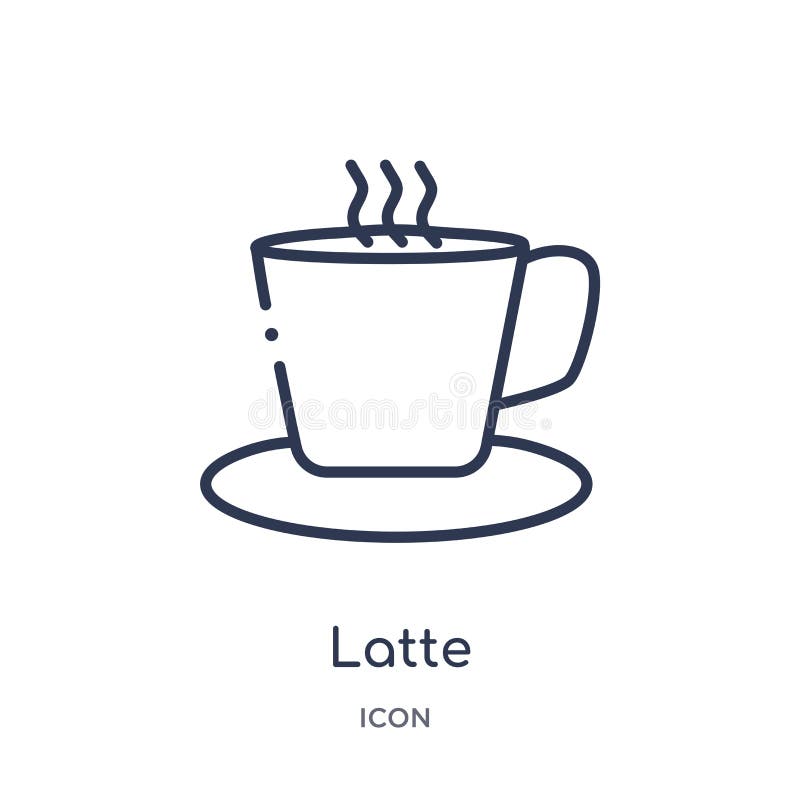 Latte Thin Line Icon. Mocha Vector Illustration Isolated on White ...