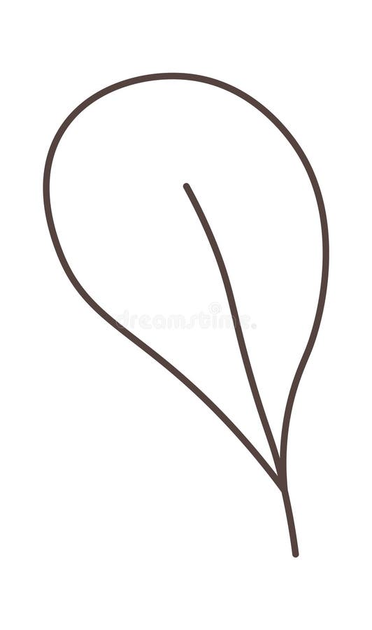 Linear Leaf Icon stock vector. Illustration of green - 279404049