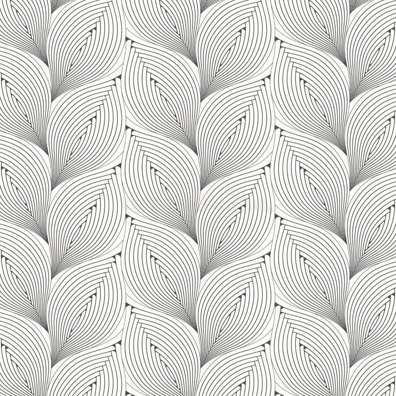 Linear Leaves Vector Pattern, Repeating Leaf on Herringbone Styles ...