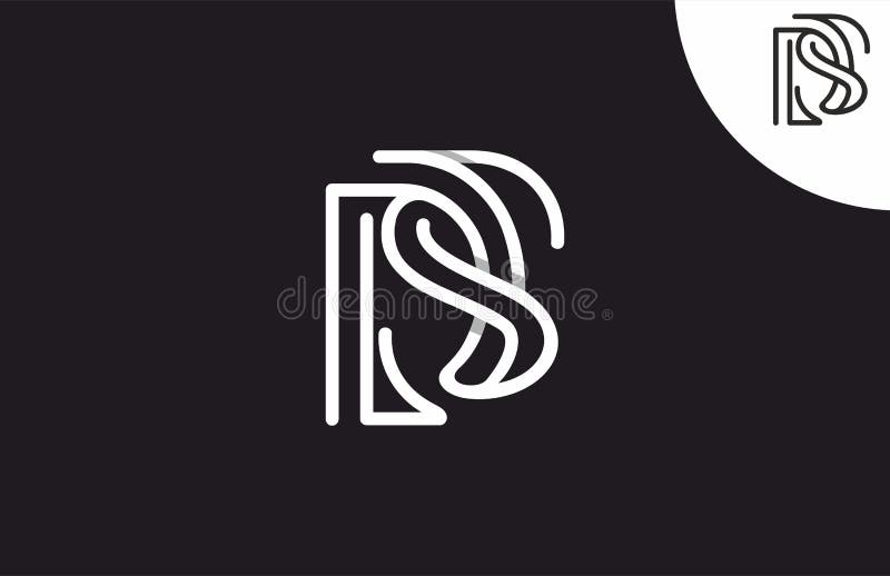 Linear Letter DS Combination Logo Stock Vector - Illustration of letter ...