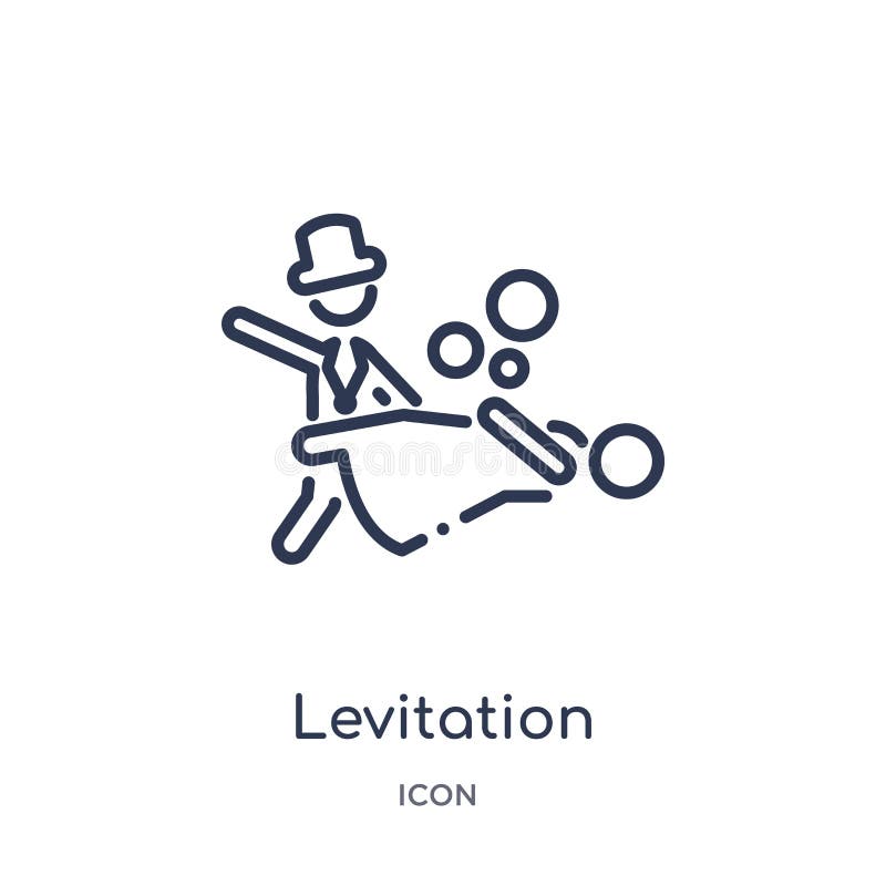 Linear Levitation Icon from Magic Outline Collection. Thin Line ...