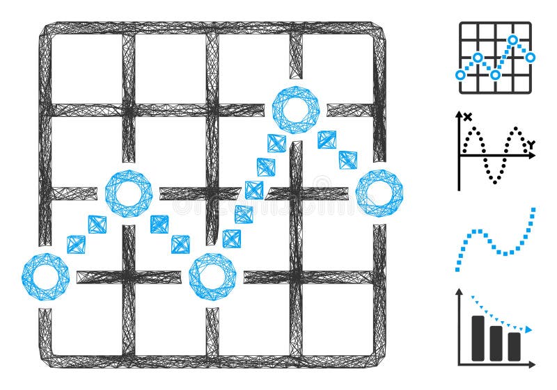 Linear Line Plot Vector Mesh Stock Illustration - Illustration of path ...